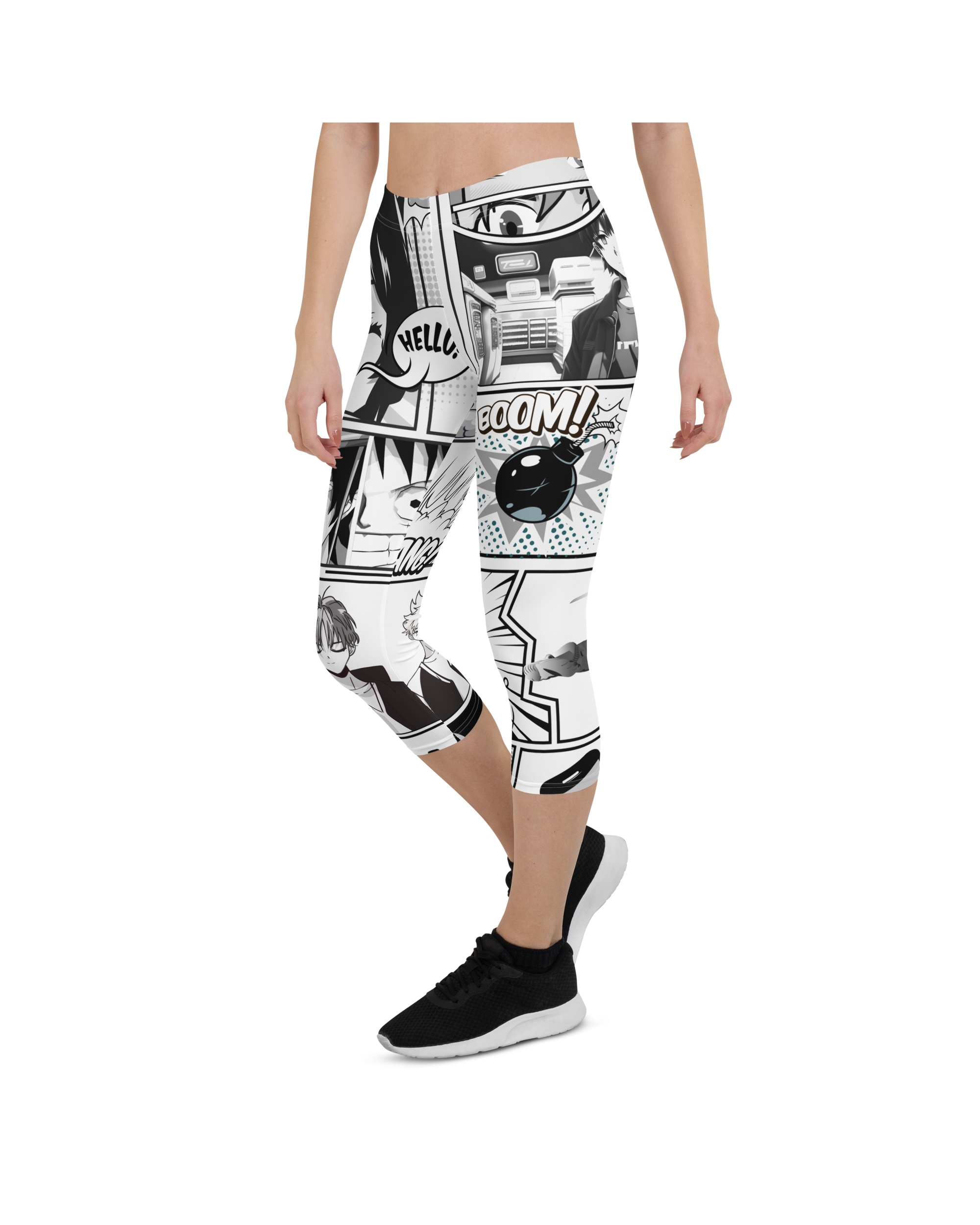 Black and White Comic Capris | Women's Capris | GearBunch