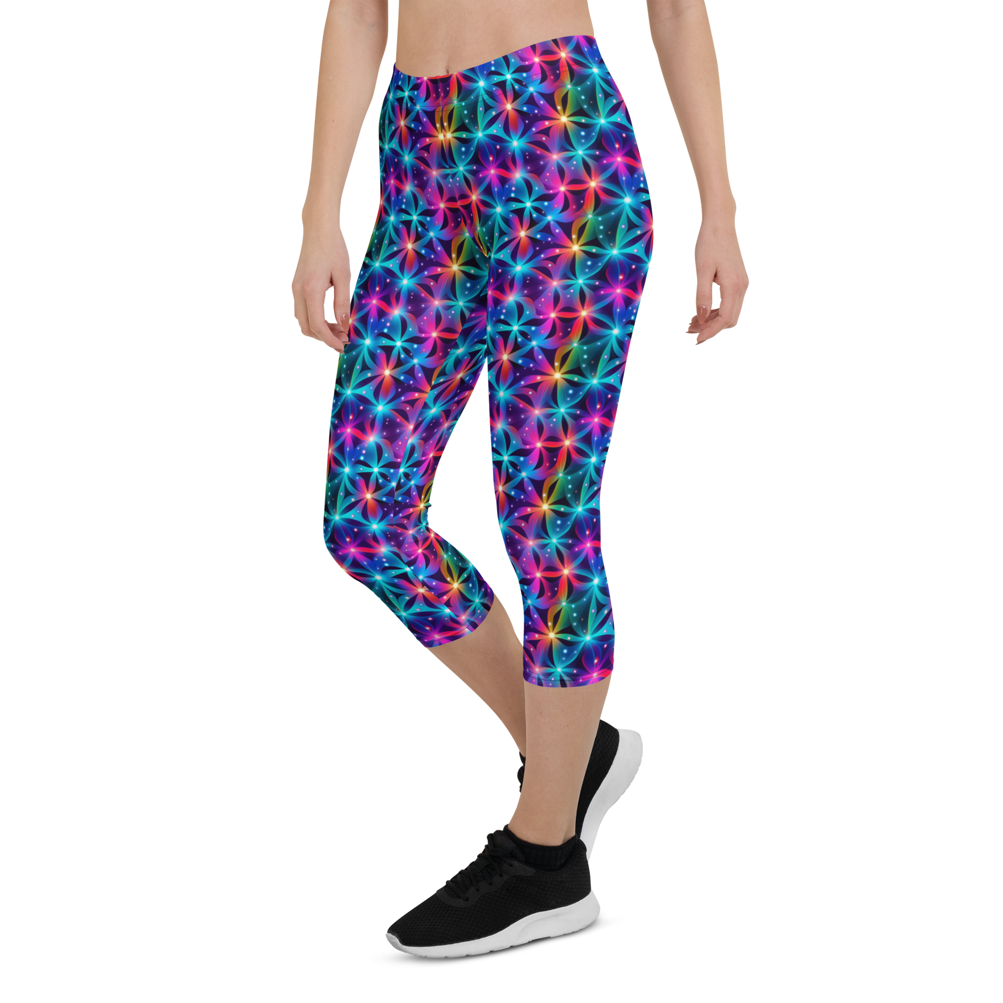 Neon Flower Capris | Women's Capris | GearBunch