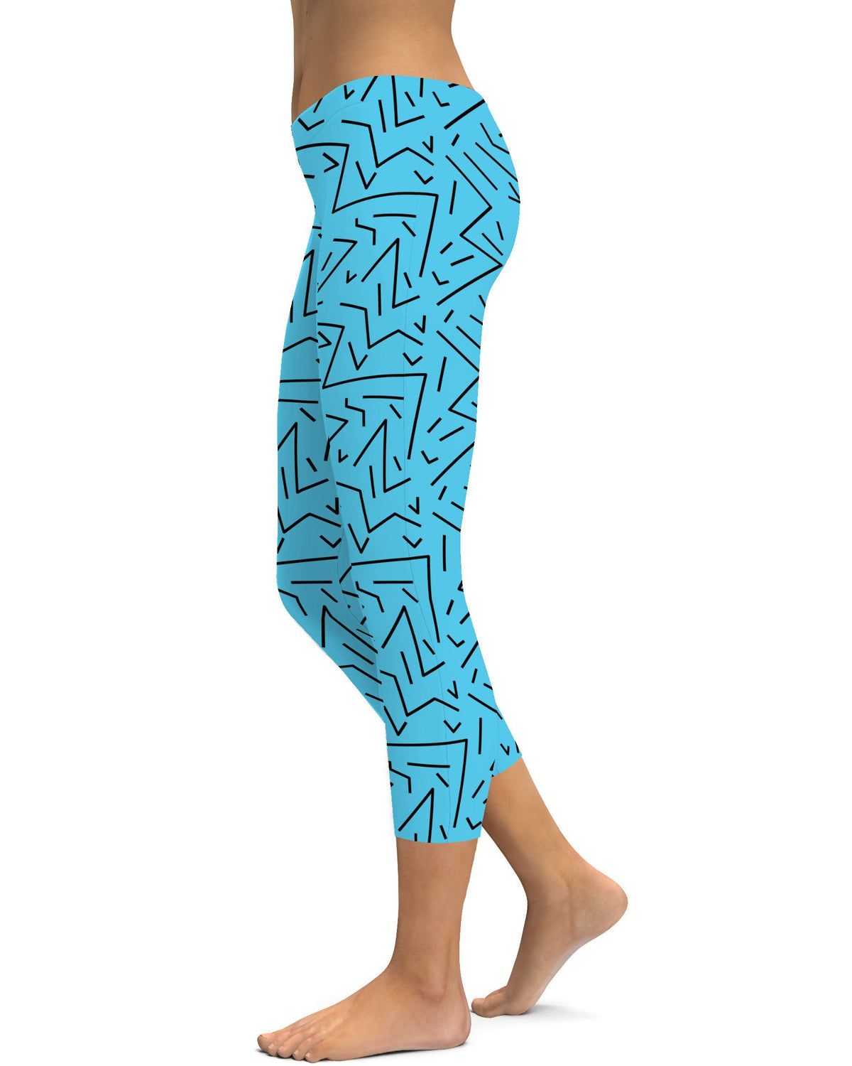 Aqua Black Line Capris | Women's Capris | GearBunch