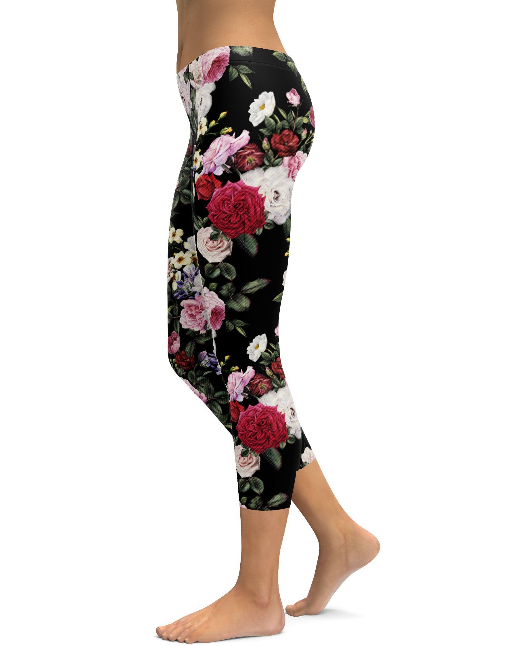Colorful Roses Capris – GearBunch