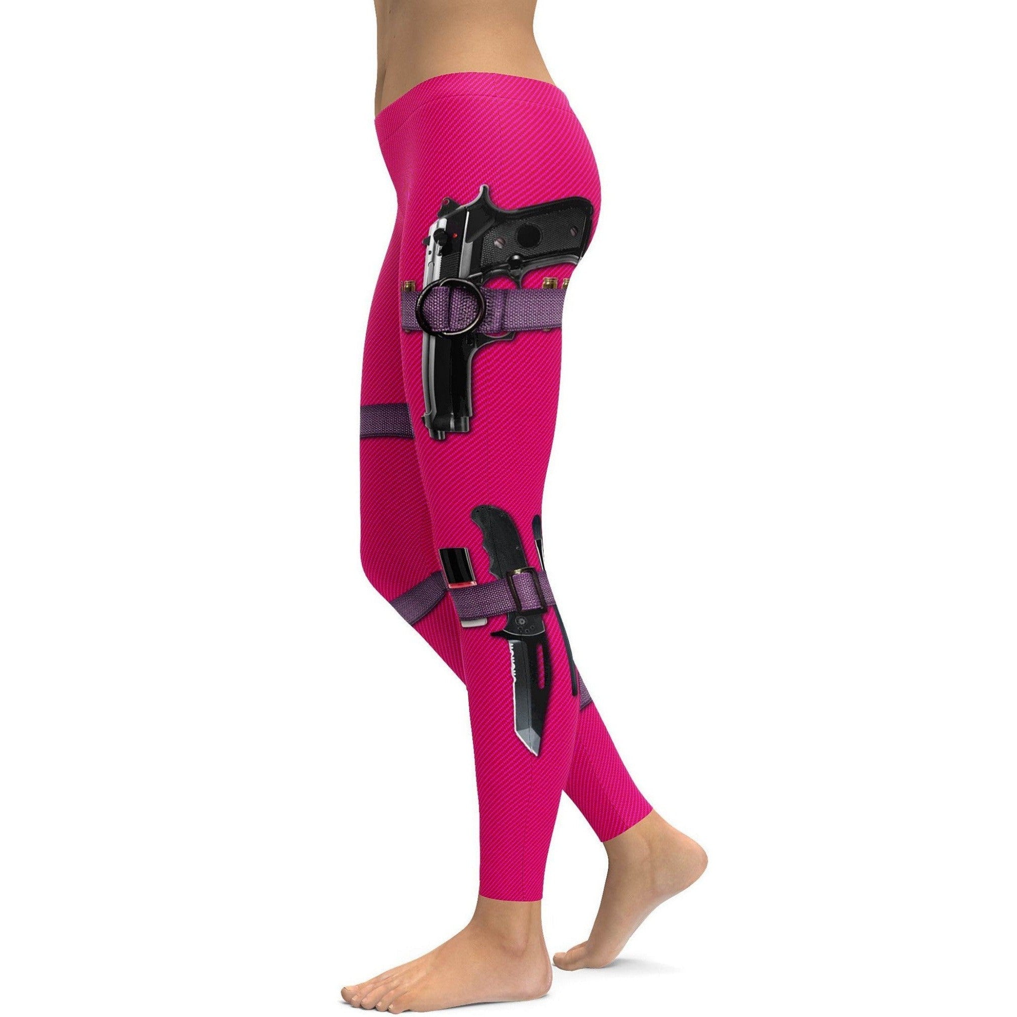 Guns & Make-up Hot Pink Leggings – GearBunch