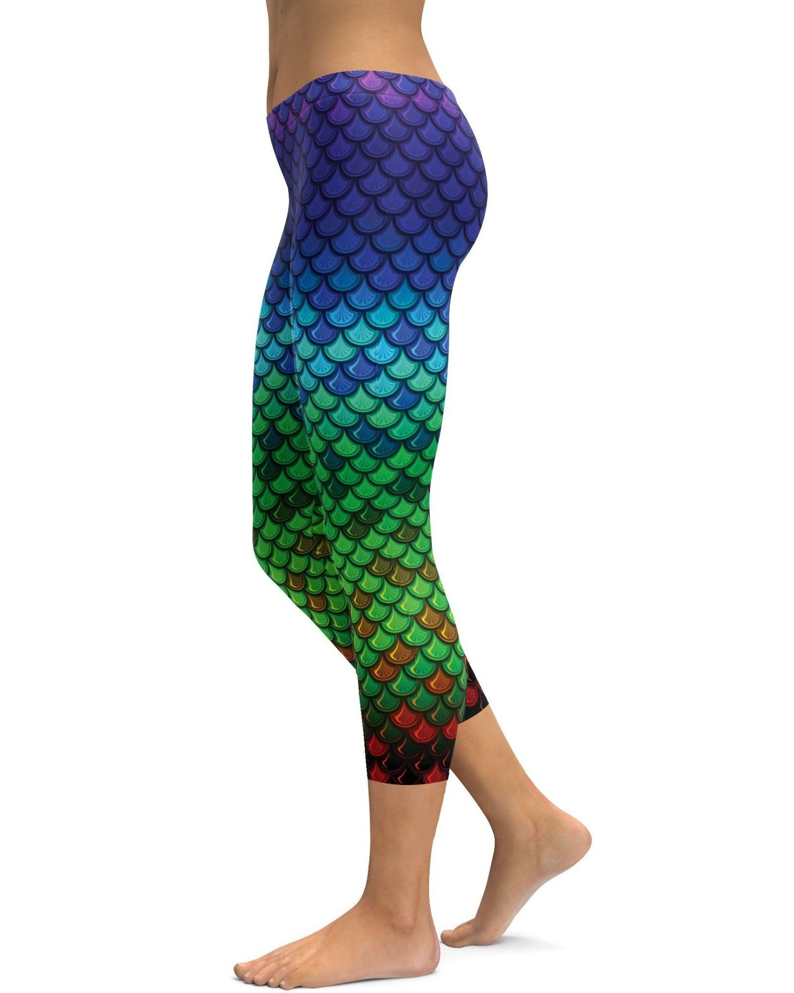 Rainbow Colored Mermaid Capris – GearBunch