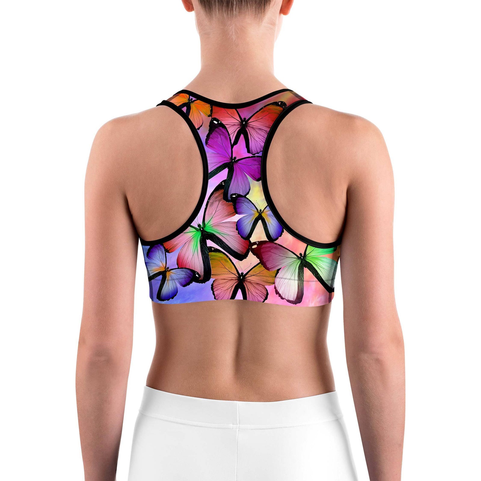 Colorful Butterflies Sports bra – GearBunch