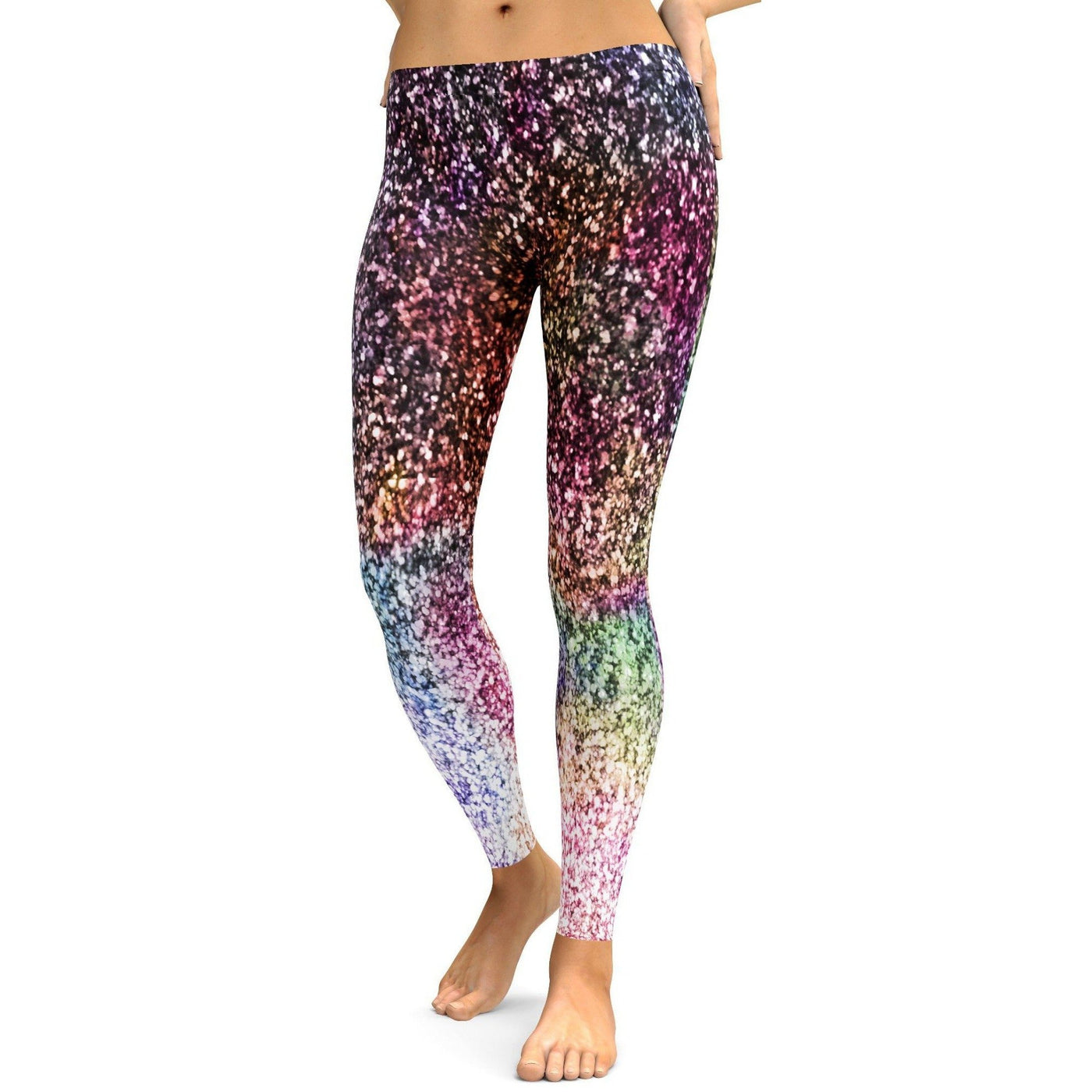Womens Workout Colorful Sparkles Leggings Pink/Green/Blue | Gearbunch ...
